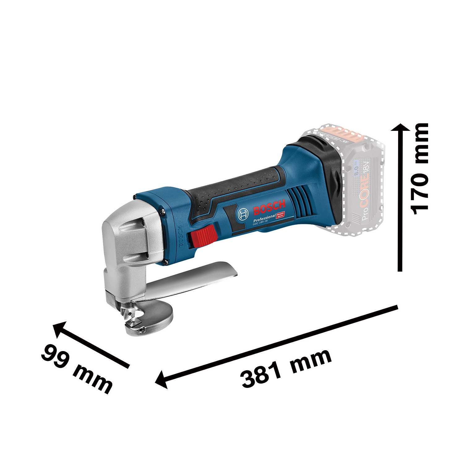 601926200 Cizalla inalámbrica Bosch GSC 18V-16, sin batería – BlueTools