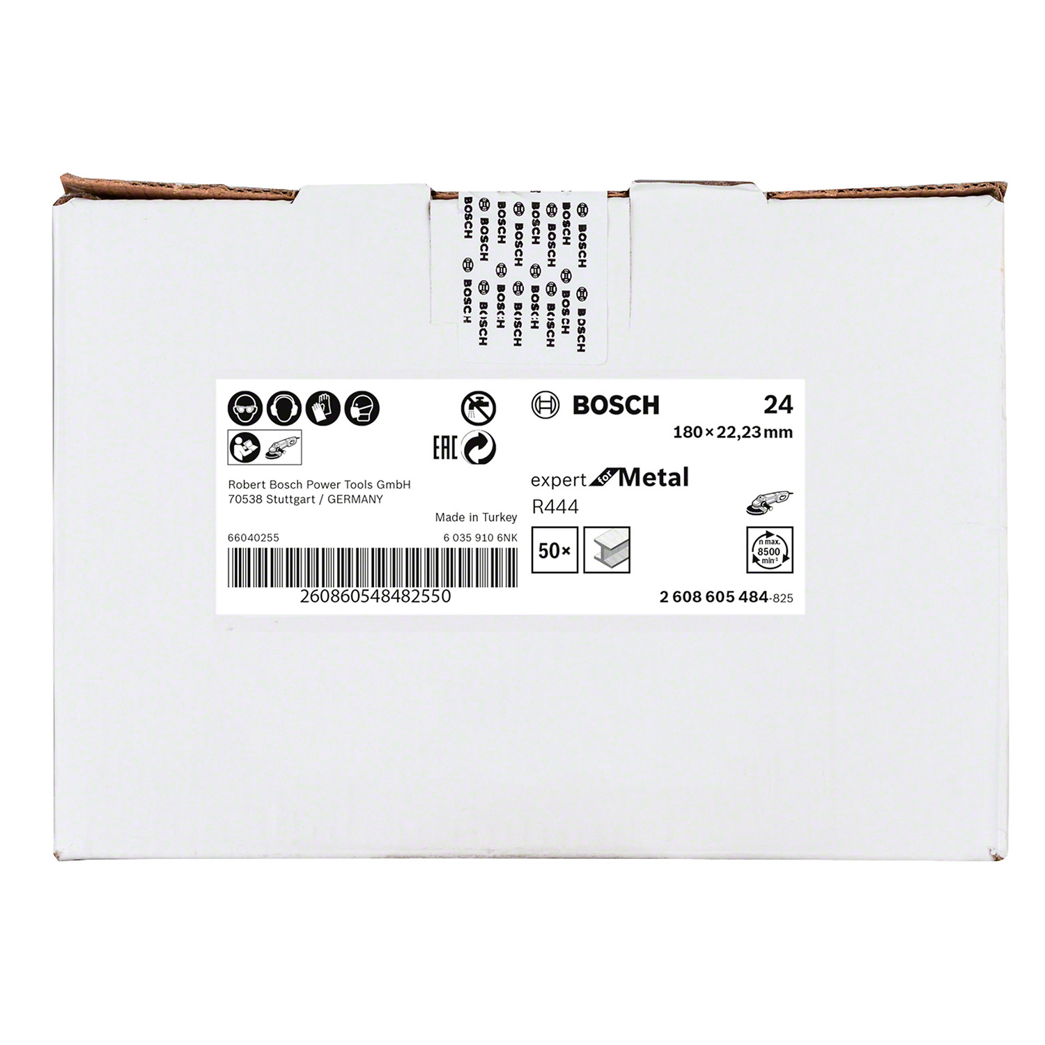 2608605484 Disco de lija en fibra Bosch R444 Expert for Metal 180mm G24 ...